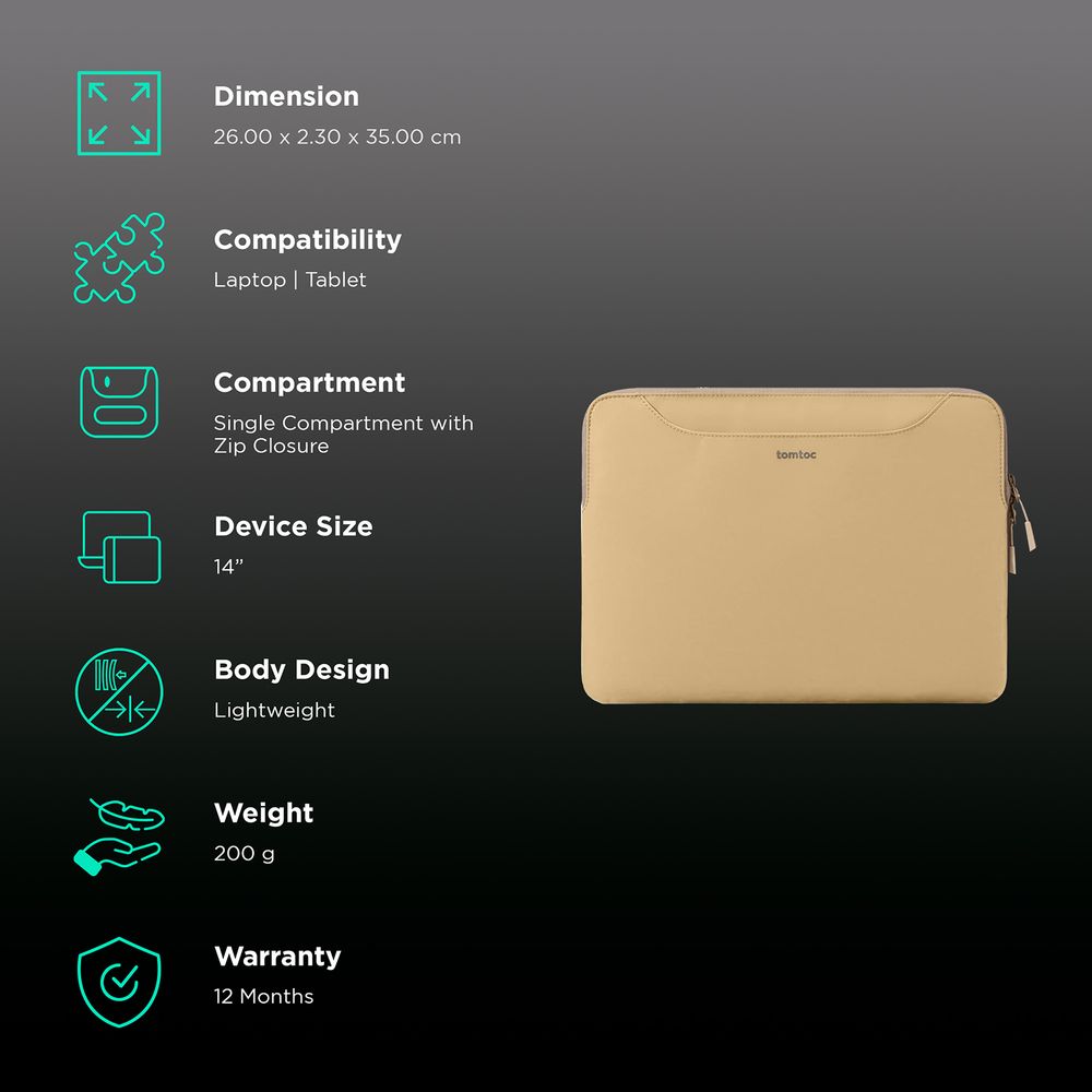 Buy tomtoc A21 Laptop Sleeve for 14 Inch Laptop (Robust Protection ... Buy tomtoc A21 Laptop Sleeve for 14 Inch Laptop (Robust Protection ...